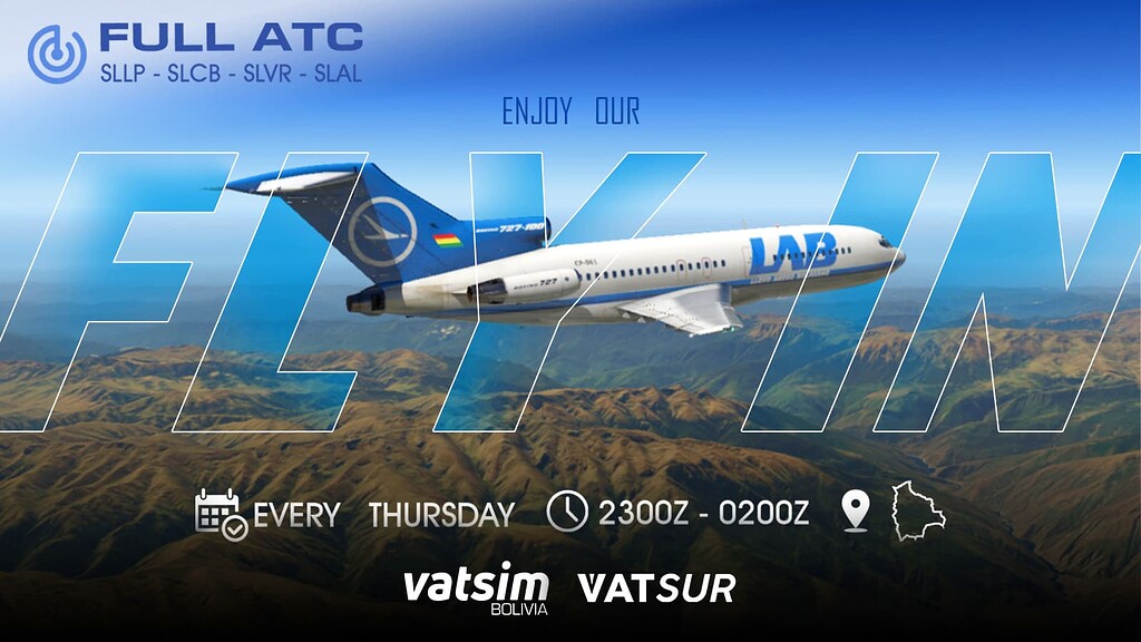 [All Thursdays] Fly In & Out Bolivia! - Events - VATSIM Forum