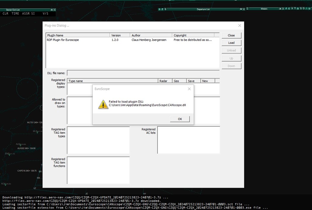 Fails to load .dll - Controller Software - VATSIM Forum