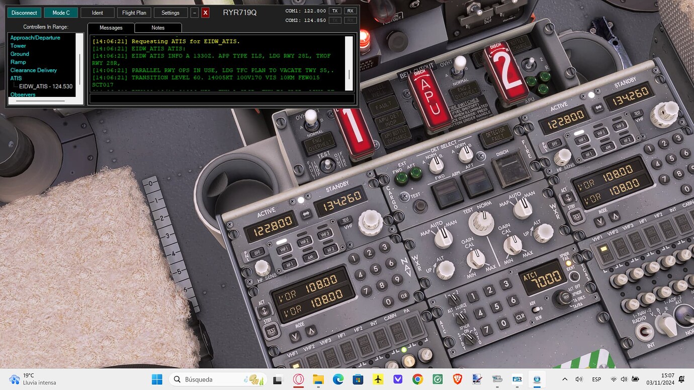 Cant talk to atc when aircraft is fully operative - Pilot Software ...